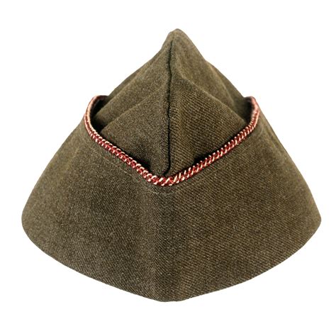 Original Us Wwii Medical Piped Overseas Cap With Paraglide Airborne