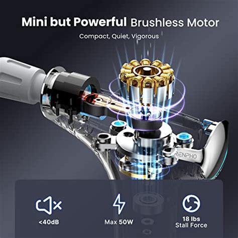 Renpho Lite Massage Gun With Heat Mini Massage Gun Deep Tissue Type C Charging Portable Body