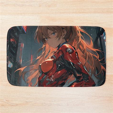 Evangelion Asuka Langley Soryu Tokyo Night Temptation Waifu Bath Mat Evangelion Merchandise
