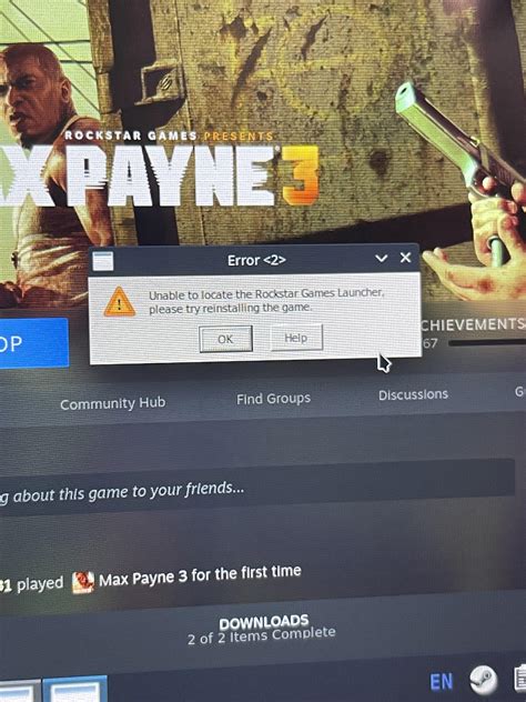Trying To Play Max Payne 3 On The Steam Deck Keep Getting This And