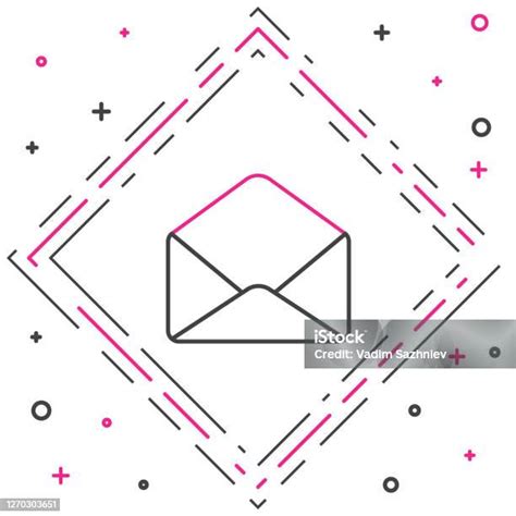 흰색 배경에 격리 된 줄 봉투 아이콘 전자 메일 메시지 문자 기호입니다 다채로운 개요 개념 벡터 일러스트레이션 0명에 대한 스톡 벡터 아트 및 기타 이미지 Istock
