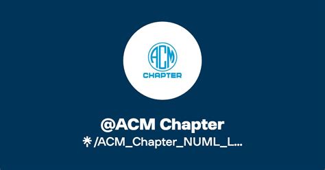 Acm Chapter Instagram Facebook Linktree