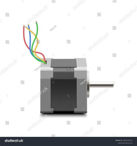 Stepper Motor Isolated On White Background Stock Vector Royalty Free Shutterstock