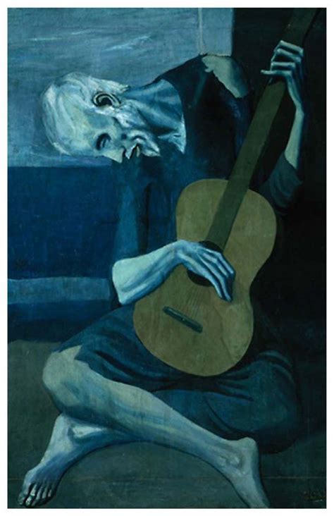 Pablo Picasso Old Man With Guitar Poster Art Print 11x17 Limited