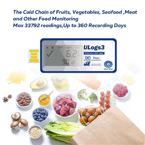 Single Use Usb Temperature Data Logger With Lcd Display For Container