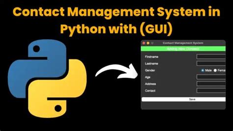 Contact Management System In Python With Complete Source Code