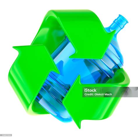 대형 플라스틱 병의 재활용 개념 갤런 재활용 기호가 있는 플라스틱 물병 용기 3d 렌더링 0명에 대한 스톡 사진 및 기타 이미지 Istock
