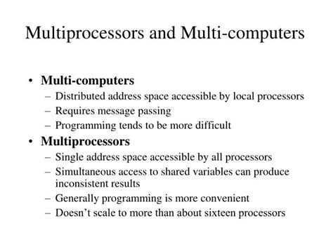 ppt multiprocessors and multi computers powerpoint presentation free
