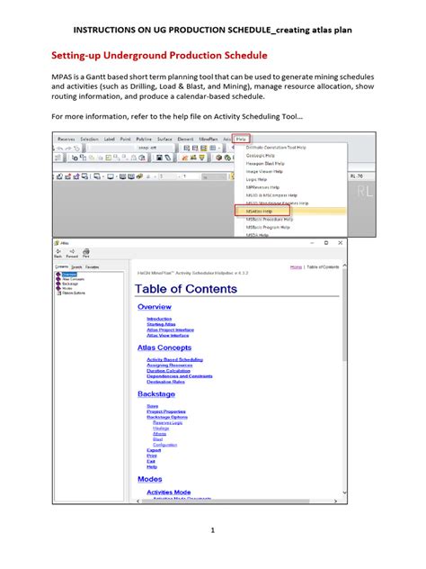 Mp3d Ug Project01 Sublevelstoping 10 Creating Atlas Plan Pdf