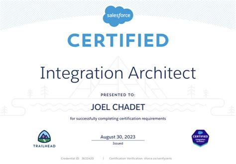 Salesforce Certification Salesforcecertified Salesforcearchitect Joël Chadet