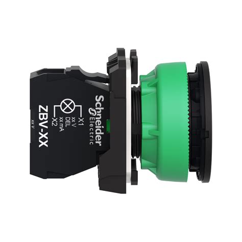 Xb5fvm3 파일럿 라이트 플러시 장착 플라스틱 녹색 030 Integral Led가 있는 플레인 렌즈 230240v Ac Schneider