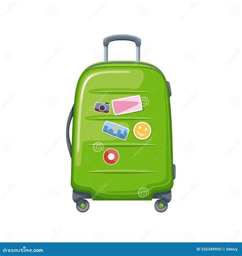 Valise Journey Flat Line Color Isolated Vector Object 286835228
