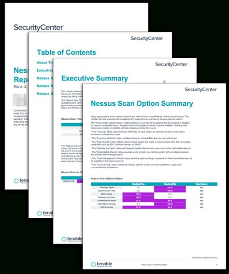 Nessus Scan Summary Report Sc Report Template Tenable® Intended For Nessus Report Templates
