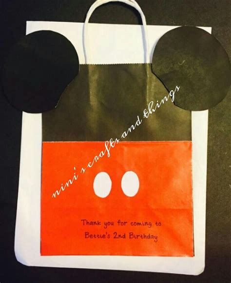 Mickey Mouse Candy Bags Candy Bags Crafts Party
