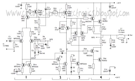 Class A Amplifier Schematic Diagram 200w Power Amplifier S