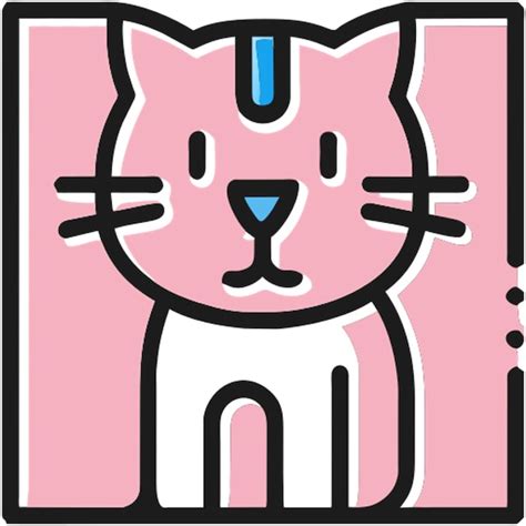 Premium Vector Kitty Icon Offset Fill