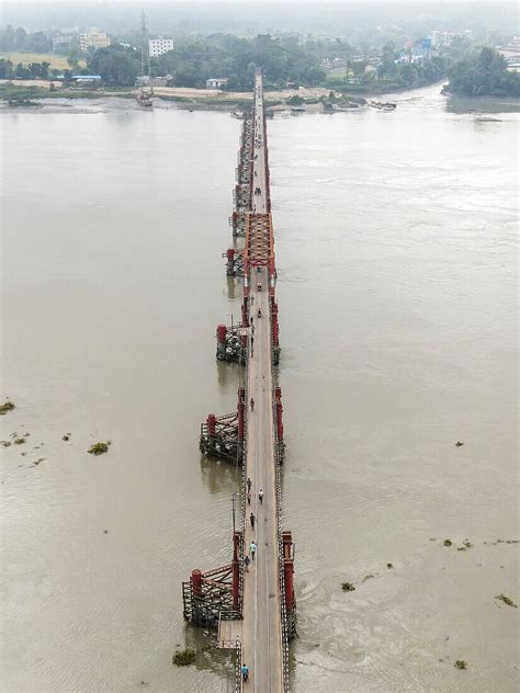 Aerial View Of Kalurghat Bridge Spanning … License Image 14492362