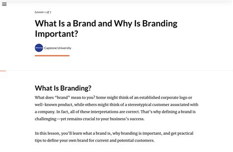 A Guide To Brand Identity And Strategy Capstone University
