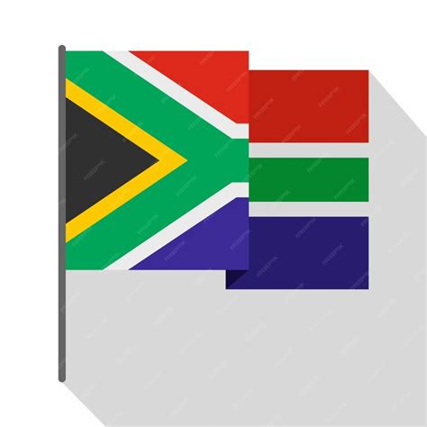 Premium Vector African Flag Icon Flat Illustration Of African Vector
