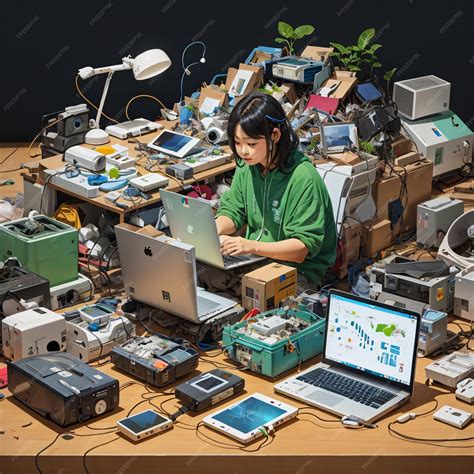 Waste Management Illustration Premium Ai Generated Image