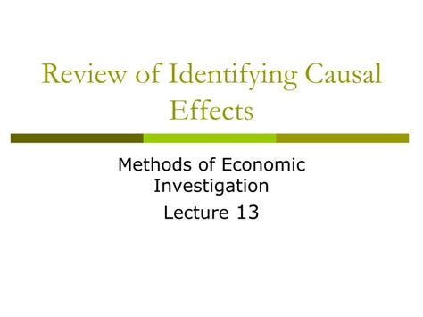 Ppt Review Of Identifying Causal Effects Powerpoint Presentation Free Download Id 3871478