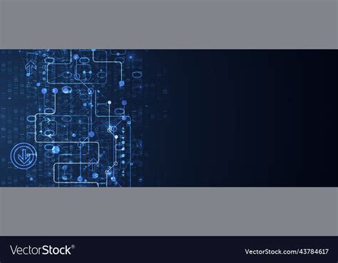 Abstract Technology Concept With Binary Code Vector Image