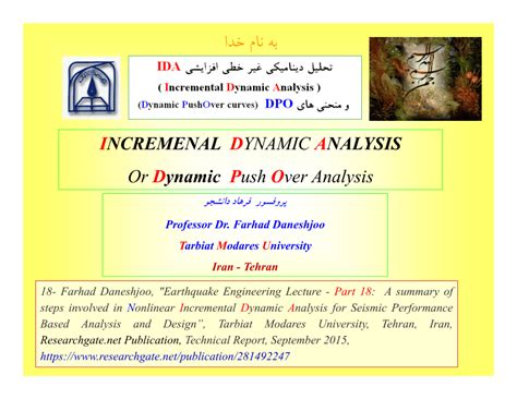 PDF Earthquake Engineering Lecture Part A Summary Of Steps Involved In Nonlinear