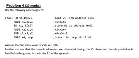 Problem 4 30 Marks Use The Following Code Fragment