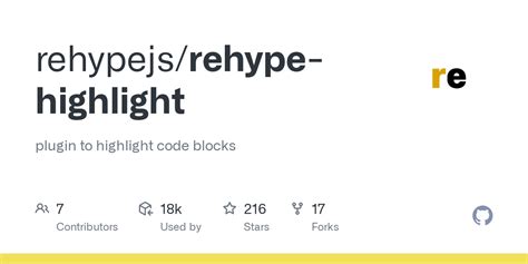 Github Rehypejsrehype Highlight Plugin To Highlight Code Blocks