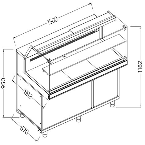 Diamond Refrigerated Display Counter En And Gn Low Window Ventilated