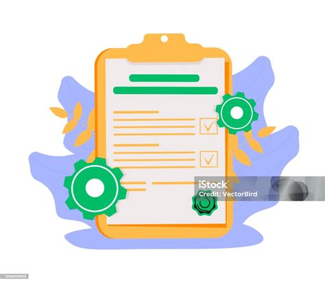 기어 분리 아이콘이 있는 클립보드 기술 지원 체크 리스트 아이콘입니다 관리 플랫 아이콘 개념입니다 소프트웨어 개발 Eps 10 개념에 대한 스톡 벡터 아트 및 기타 이미지