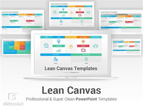 Lean Canvas PowerPoint Template SlideSalad