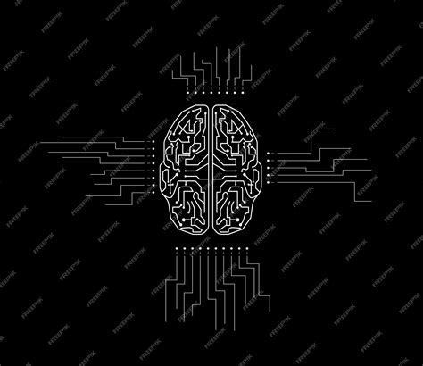 Premium Vector Futuristic Artificial Intelligence Brain On Digital Circuit Background