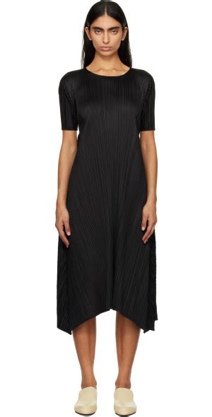 PLEATS PLEASE ISSEY MIYAKE Black Efficient Square Midi Dress