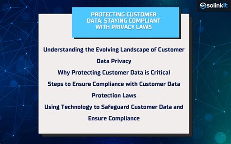 Protecting Customer Data Staying Compliant With Privacy Laws Solinkit