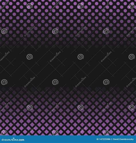 Abstract Halftone Geometrical Circle And Square Pattern Background Stock Vector Illustration