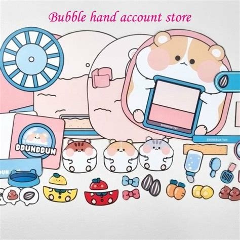 ตุ๊กตากระดาษเกาหลีหนังสือที่เงียบสงบ เกมแบบโต้ตอบสำหรับเด็กผู้ปกครองหนูแฮมสเตอร์สวรรค์หนังสือ