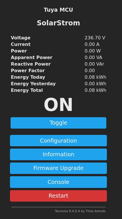 Zmai 90 With Tasmota 9404 Wont Shown Energy Yesterday · Issue 12134 · Arendsttasmota · Github