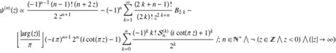 Polygamma Function Series Representations Subsection 0602