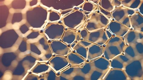 Premium Photo Network Structure Chemical Bonds In Molecular Level Of Lines And Points Dots And