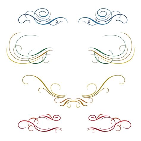 Premium Vector Vintage Floral Calligraphic Floral Vignette Scroll