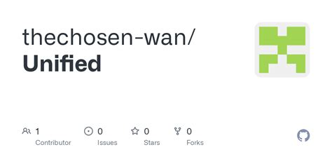 Github Thechosen Wan Unified
