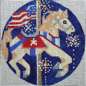 4th Of July Carousel Horse Needlepointcom