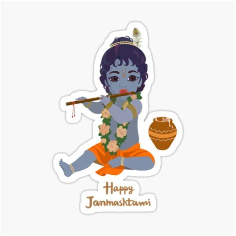 Janmashtami Sticker For Sale By Mikespomshrt Redbubble