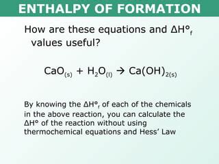 Tang 03 Enthalpy Of Formation And Combustion PPT