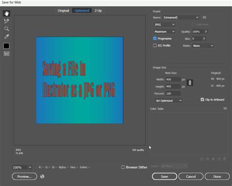 How To Save An Illustrator File As A Or PNG Bittbox