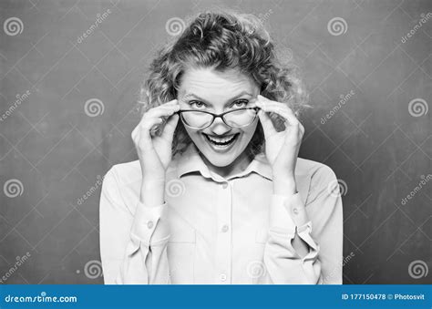 Smart Girl Teaching You Let Me See Attractive Educator Playful Teacher Adorable Nerd Woman