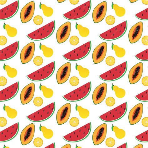 Premium Vector Fruits Pattern