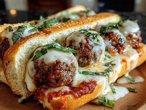 Cheesy Stuffed Meatball Subs Glorious Cheesy Delight Kalirecipes