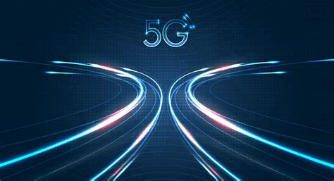 Blue Light Streak Fiber Optic Speed Line Futuristic Background For 5g Or 6g Technology